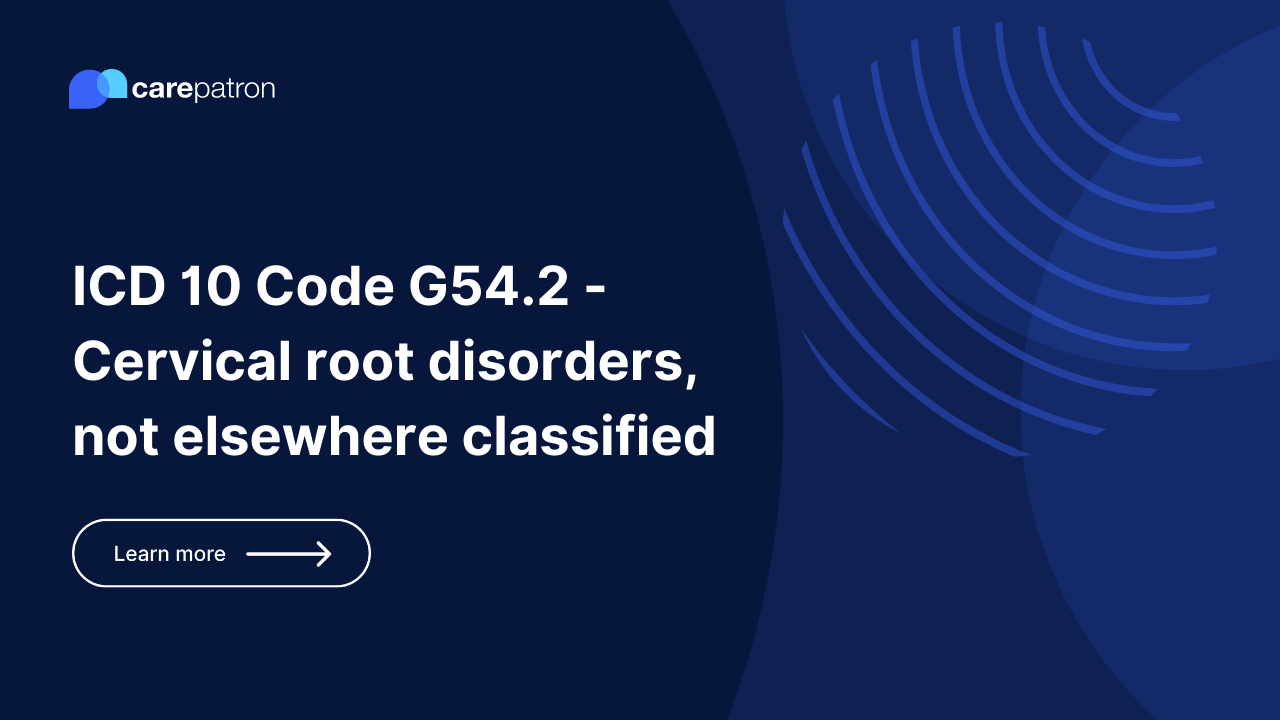 G54.2 – Cervical root disorders, not elsewhere classified | ICD-10-CM
